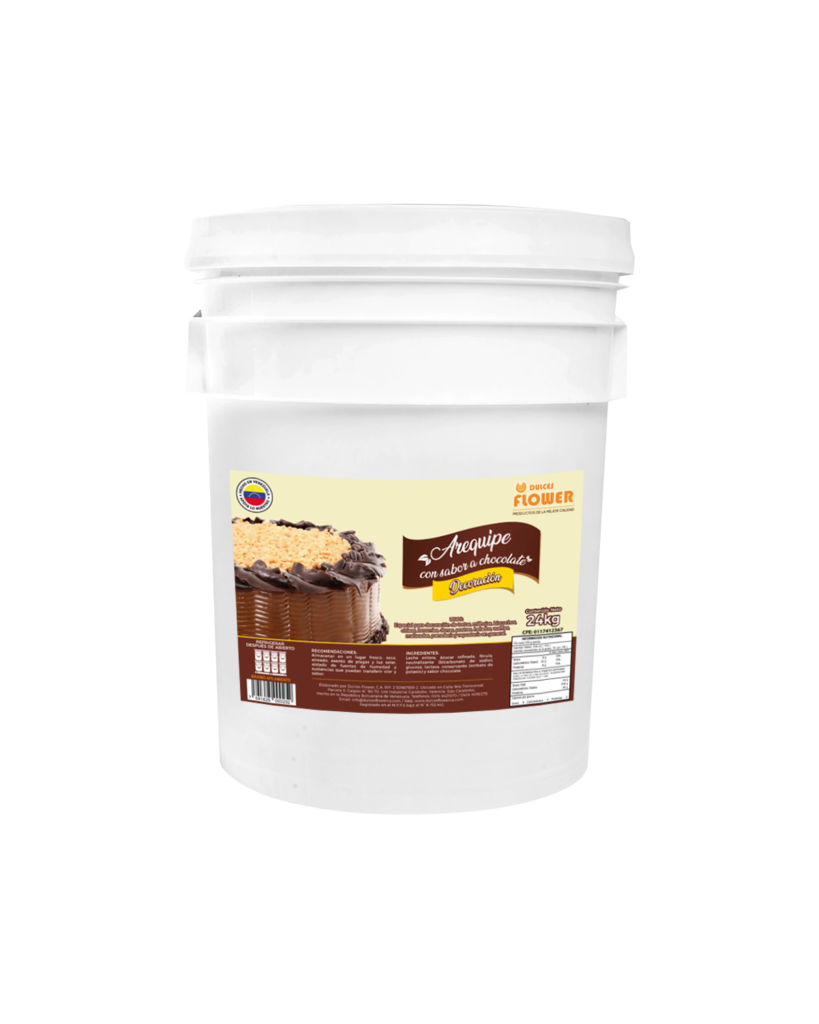 Arequipe Sabor a Chocolate para Decoración 24KG – Dulces Flower Venezuela